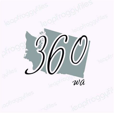 Washington Area Code 360 Area Code 360 Svg File Svg Png Eps Dxf Washington State Longview Lynden
