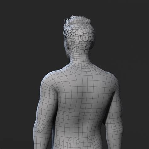 Animated Naked Man Rigged D Game Character Low Poly D Model Pinshape