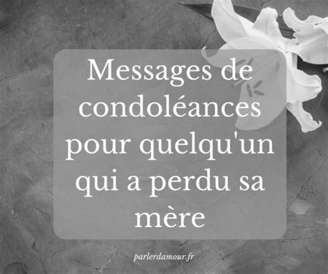 Message de condoléances 110 messages très touchants