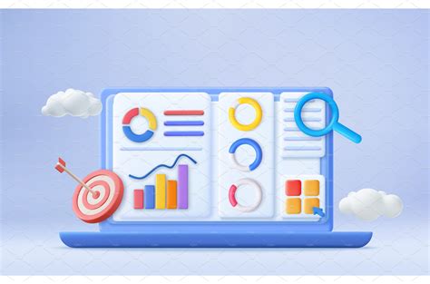 3d Seo Optimization Finance Illustrations ~ Creative Market