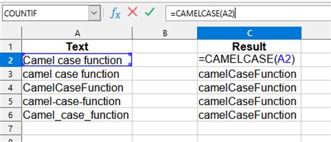 Camel Case Function Extension Of YLC Utilities For LibreOffice Calc