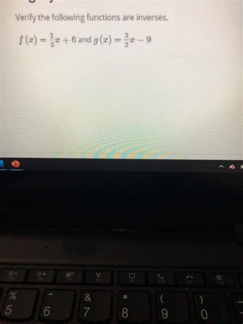 Solved Verify The Following Functions Are Inverses F 2