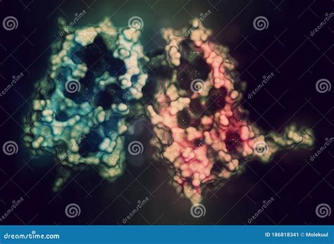 Interferon Beta Molecule Chemical Structure Cytokine Used To Treat
