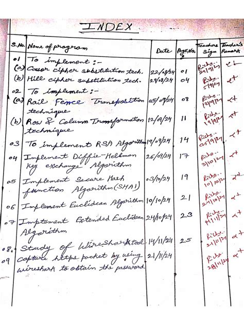 cryptography lab file pdf