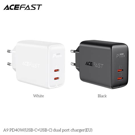 Jual Acefast A9 Pd40w Usb C Usb C Dual Port Charger Eu Shopee