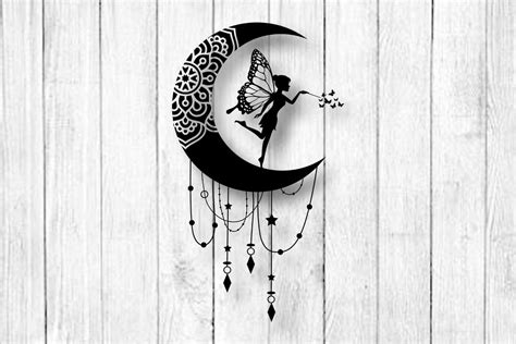 Fairy Svg Mandala Svg Boho Svg Svg Laser Wood Svg Laser Etsy Moon My
