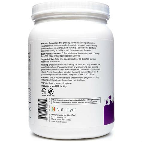 Everyday Essentials Pregnancy 30 Pkts By Nutri Dyn Clinical Nutrition