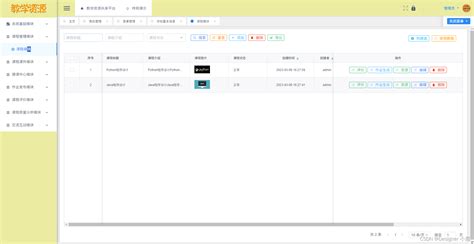 教学资源共享平台 毕业设计 java vue springboot mysql csdn博客