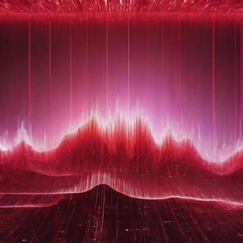 Premium Ai Image Abstract Composition Of Red Waveforms Against A