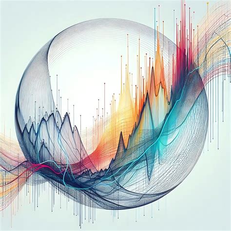 Abstract Digital Technology Data Visualization Background Premium AI Generated Image