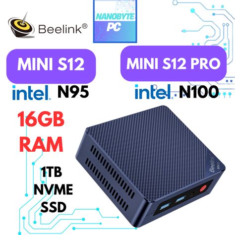 Beelink Mini S12 Pro Intel N100 Mini Pc Windows 11 Ddr4 16gb Ram Nvme 1tb Ssd Computer Pc Gaming