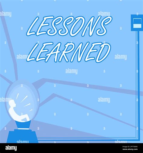 conceptual display lessons learned business concept promote share and