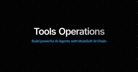 Tools Operations