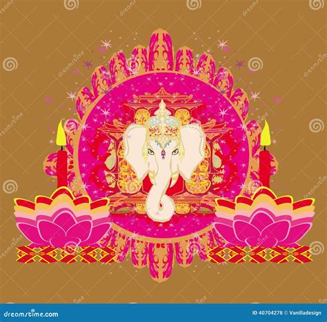 Diwali Ganesha Design Stock Vector Illustration Of Icon 40704278