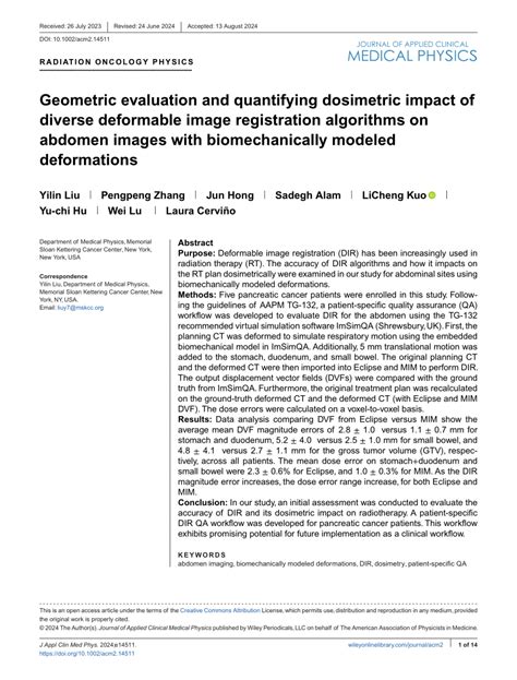 Pdf Geometric Evaluation And Quantifying Dosimetric Impact Of Diverse Deformable Image