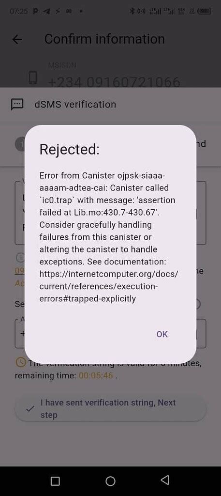 How To Cancel The Long Error Prompt Motoko Internet Computer Developer Forum