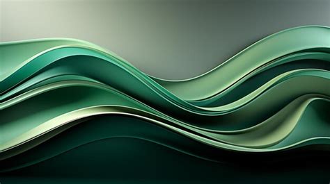 Premium Photo Green Curve Frame Template Vector