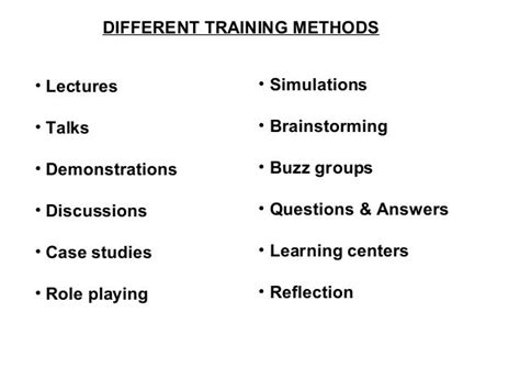Training Methods