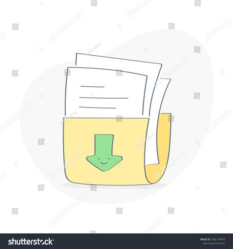 Download File Documents Inside Folder Paper Stock Vector Royalty Free Shutterstock