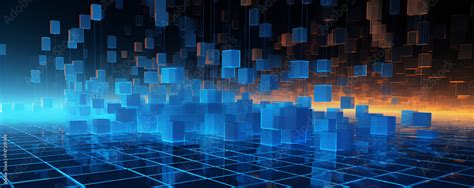 Background Cyber Sorting Grid Illustration Big Abstract Technology Digital Analysis Science