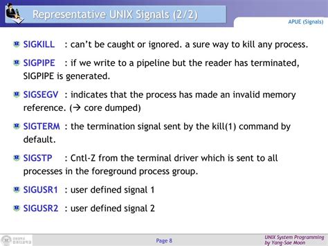 Ppt Linuxunix Programming Apue Signals 문양세 강원대학교 It 대학 컴퓨터과학전공