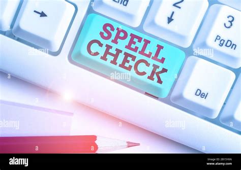 word writing text spell check business photo showcasing to use a