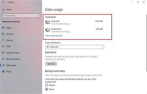 How To Monitor And Control Data Usage On Windows April Update Windows Central