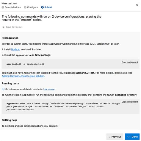 Xamarin How To Push Ui Test To App Center Test From Continuous