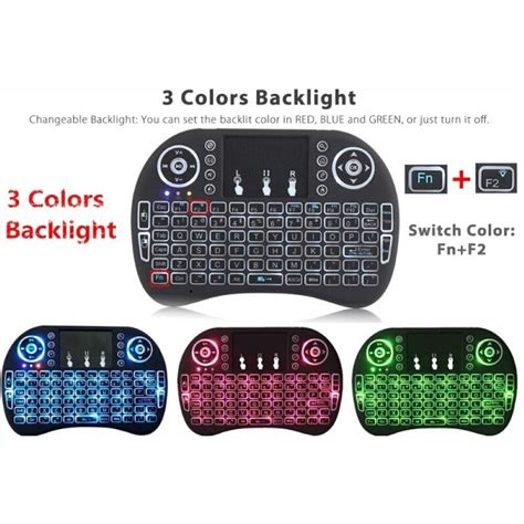 3 Colors Backlight 2 4ghz Mini Wireless Keyboard T Grandado
