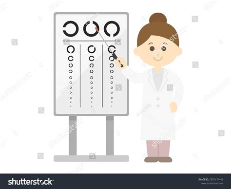 illustration visual acuity test stock vector royalty free 1875176449