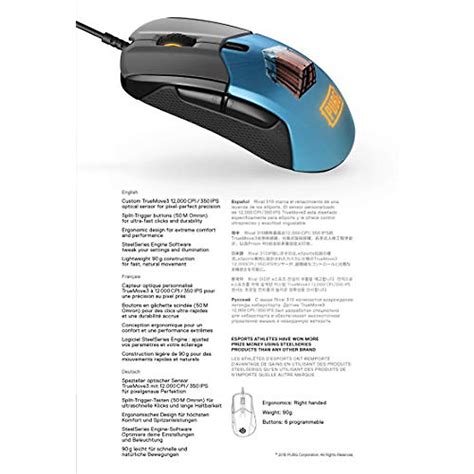 Steelseries Rival 310 Pubg Gaming Mouse 12k Cpi