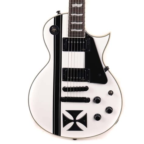Esp Ltd Iron Cross James Hetfield Signature Guitar Snow White Mother