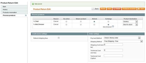 magento product return rma magento extension for product returns