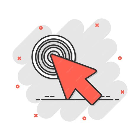 Premium Vector Computer Mouse Cursor Icon In Comic Style Arrow Cursor