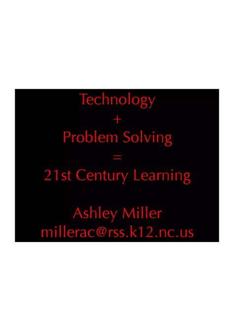 Technology Problem Solving 21st Century Learning Pdf