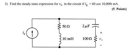 solved 3 find the steady state expression for vo in the