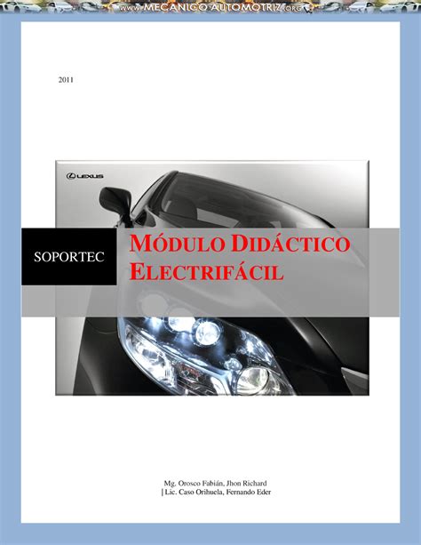 Manual mecanica automotriz modulo electricidad automotriz Mg Orosco Fabián Jhon Richard