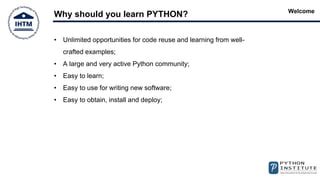 Python Pcep Welcome Opening Pptx