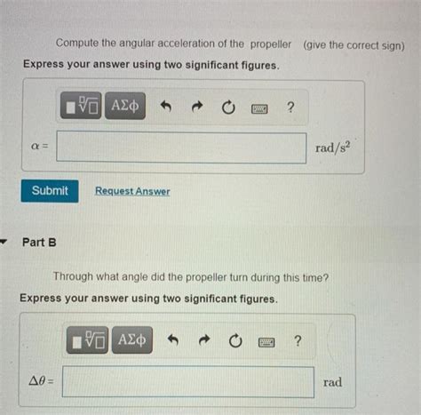 solved the angular speed of a propeller on a boat decreases