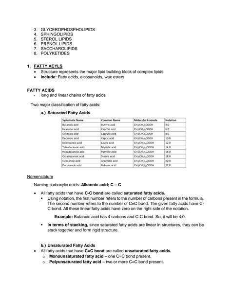 SOLUTION Experiment Analysis Of Lipids In Pig S Brain Lipid Structure And Nomenclature