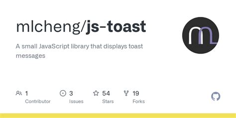 Github Mlchengjs Toast A Small Javascript Library That Displays