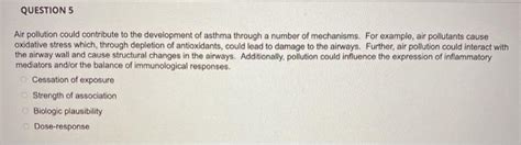 Solved Question 1 Choose Which Criterion For Causality Best