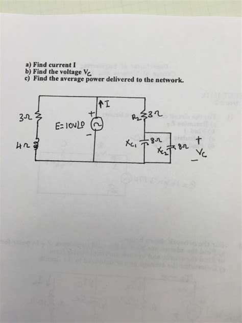 Solved A Find Current I B Find The Voltage Vc C Find The Chegg Com