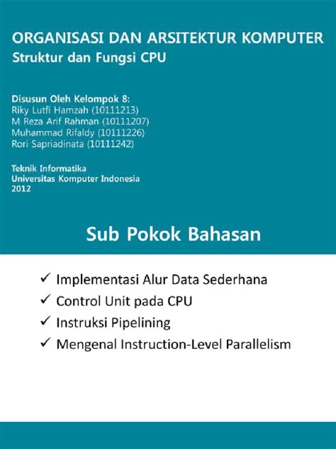 Struktur Dan Fungsi Cpu Pdf
