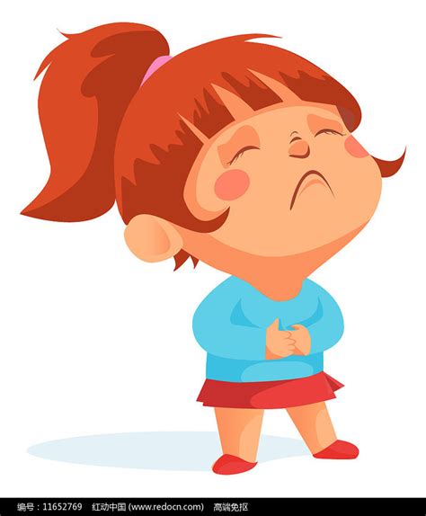 捂着肚子的小孩图片下载 红动中国