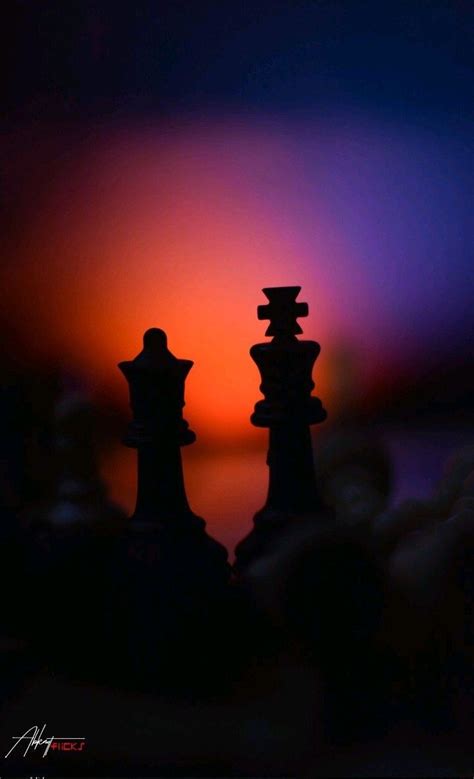 Chess Pieces Silhouette Wallpaper