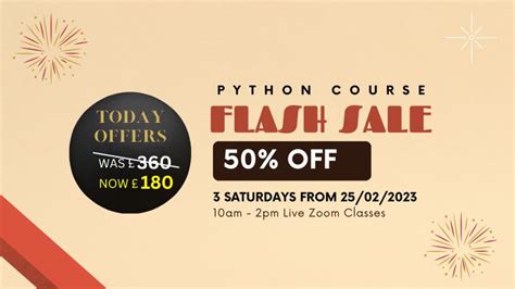 Enrol In The Instructor Led Live Online 3 Saturday Python Beginners