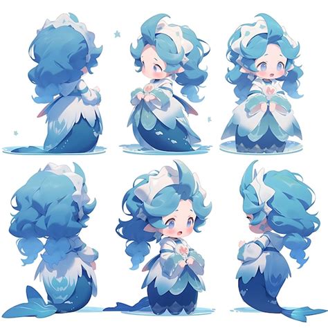 Чиби Кавайи Манга Акварель Искусство Милые персонажи Чиби в аниме Поза Боди Скетч Искусства