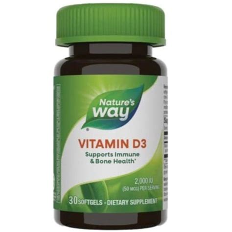 Suplimente Secom 1 Cutie Vitamina D3 2000 Ui Natures Way X 30 Capsule