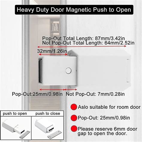 2 Pack Heavy Duty Push Latch And Lock For Hidden Door Touch Latches And Catch Magnet Push Release